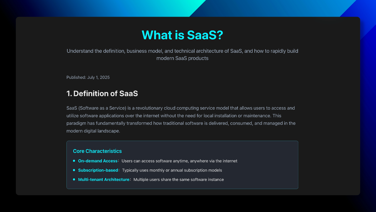 What is SaaS? - SaaS Definition, Business Model and Technical ...